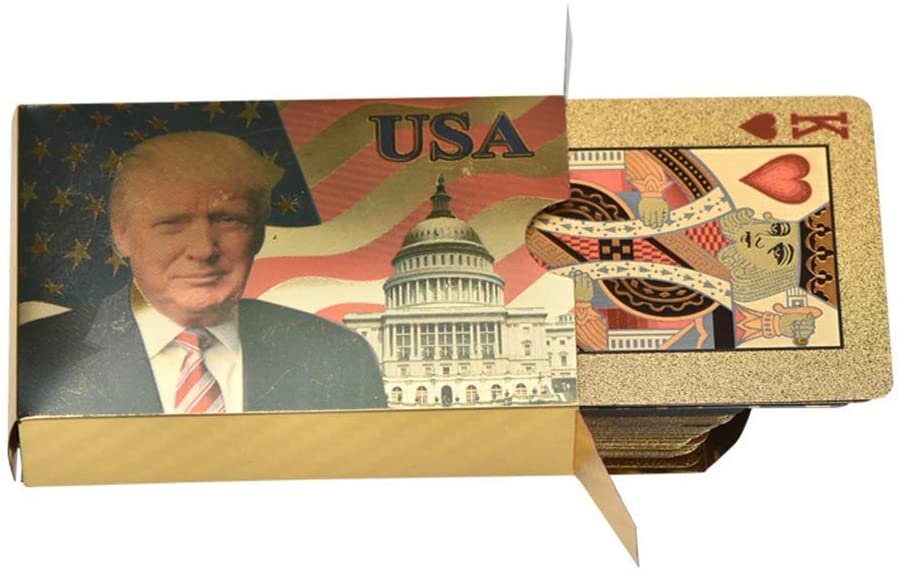 Donald Trump Deck 52 Playing Cards - Gold Plated Trump Playing Cards