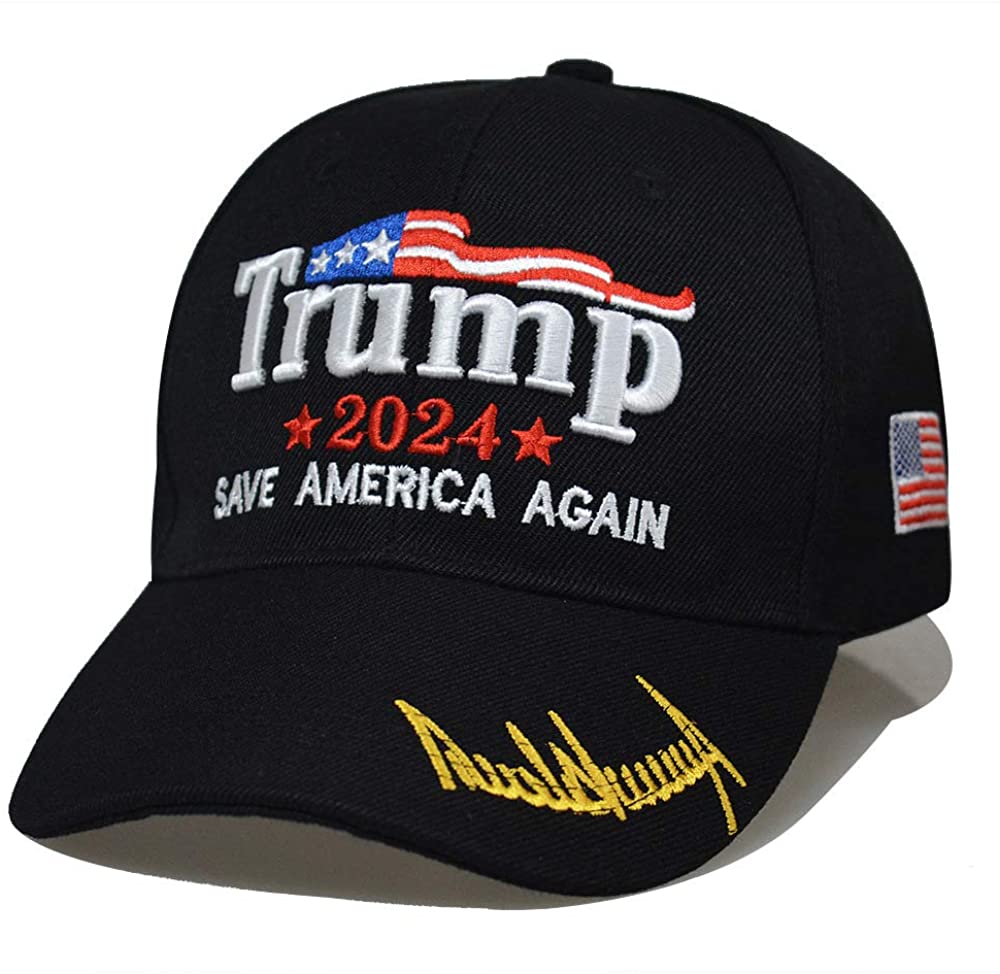 Black Trump "Save America Again" Embroidered Baseball Cap